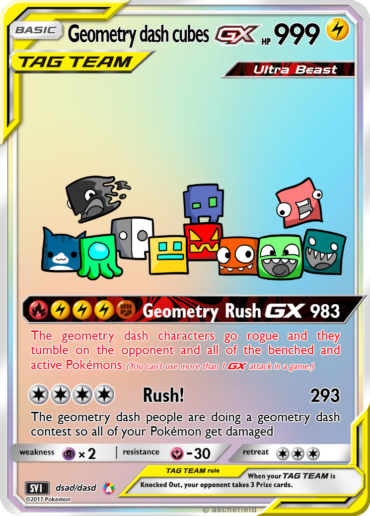 Geometry dash cubes - Zaiduh1967 | Pokécardmaker.net