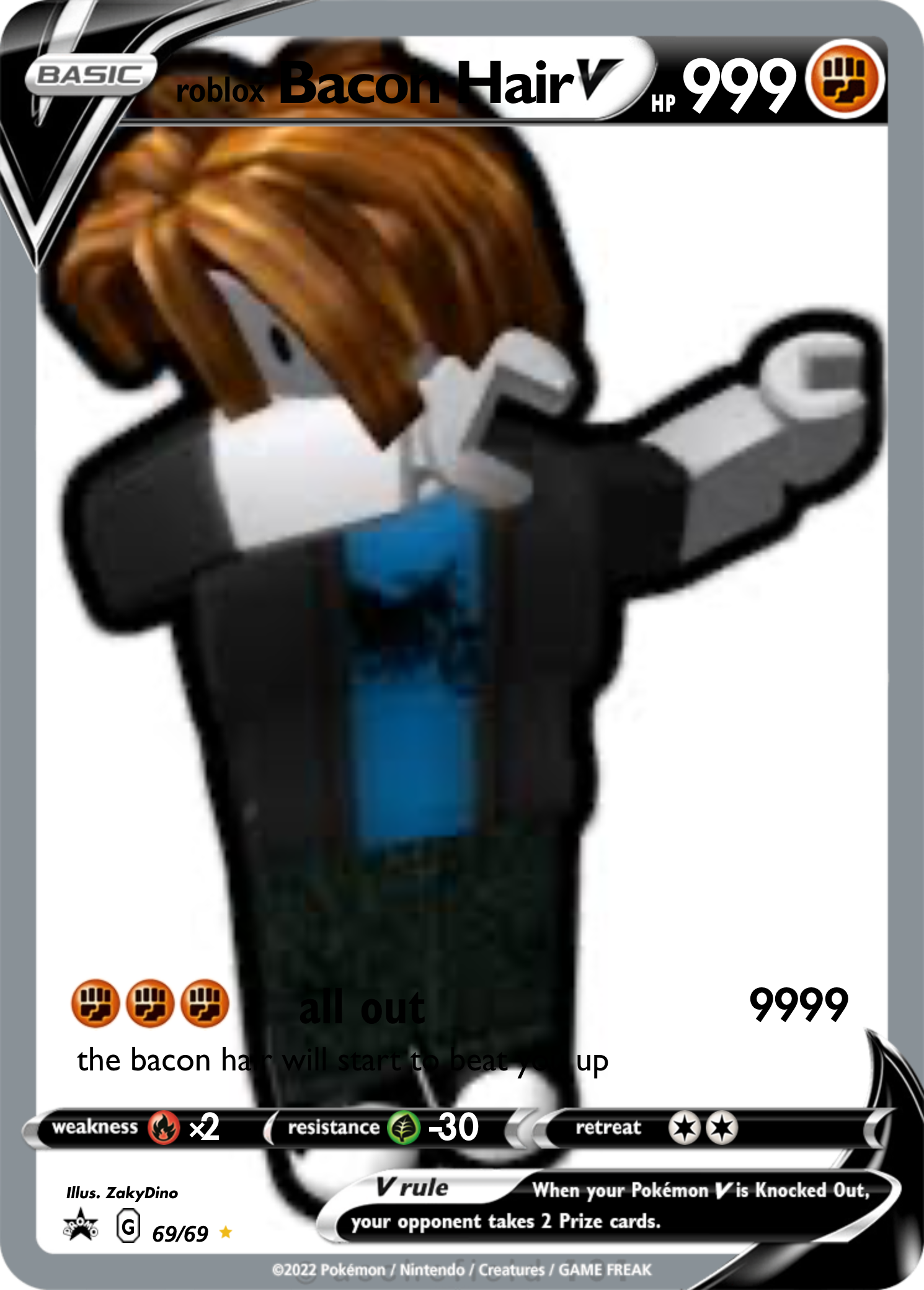 Bacon Hair - Zaky | Pokécardmaker.net