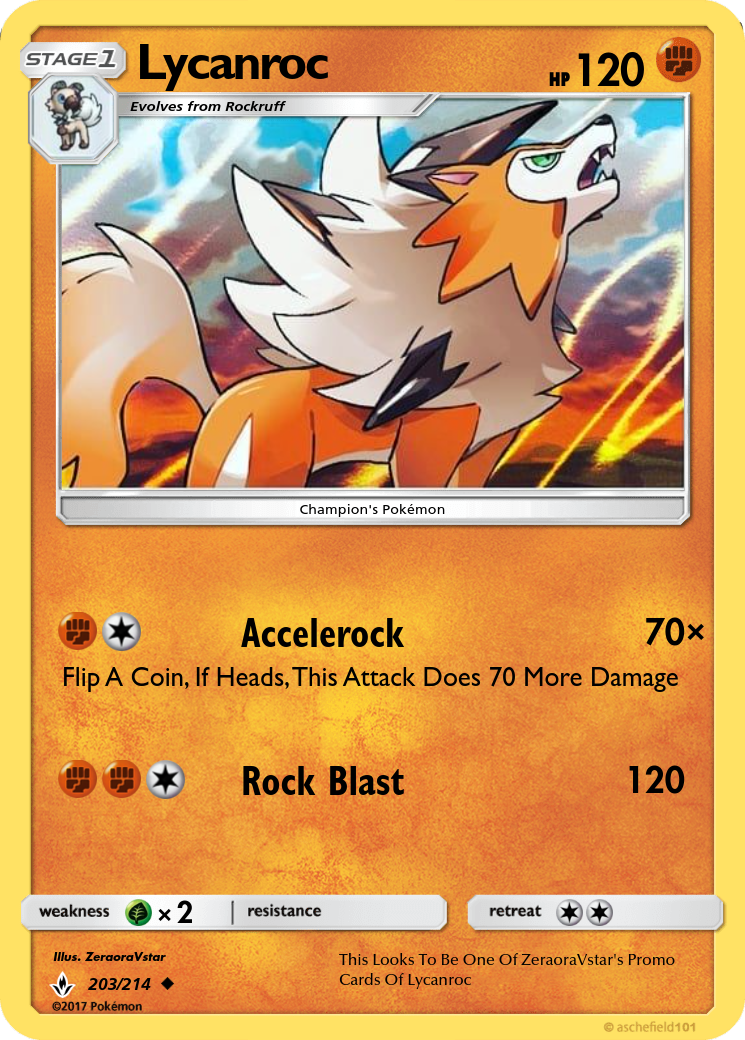 Lycanroc - ZeraoraVstar | Pokécardmaker.net