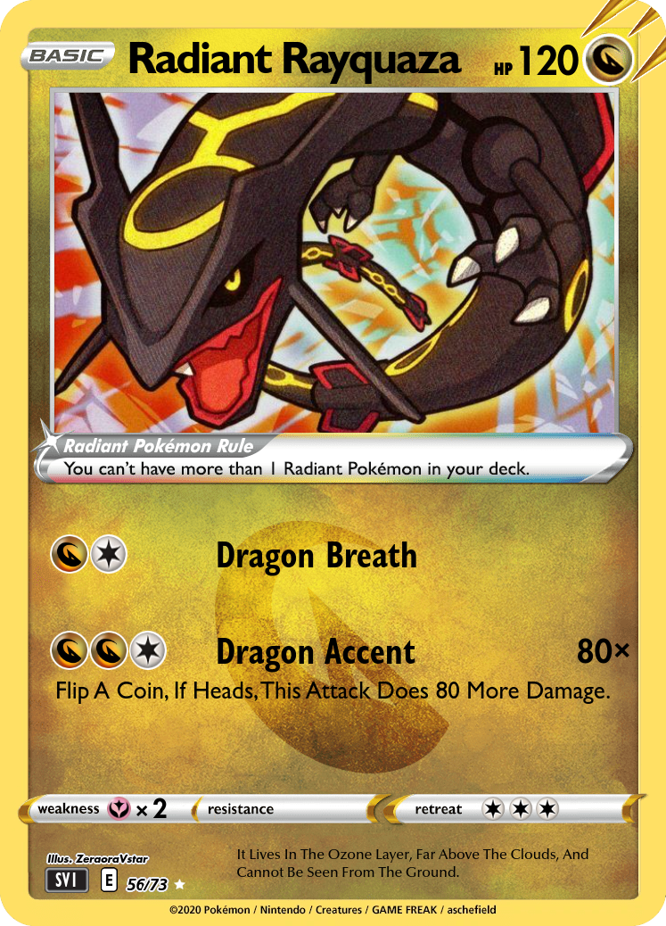 Radiant Rayquaza - ZeraoraVstar | Pokécardmaker.net