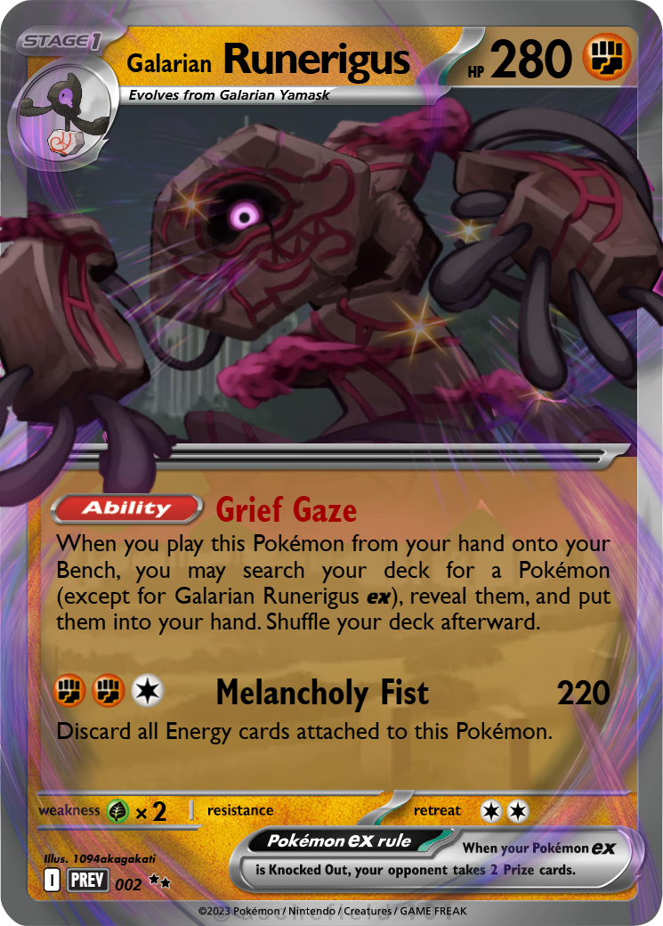 Runerigus - ZeroAce | Pokécardmaker.net