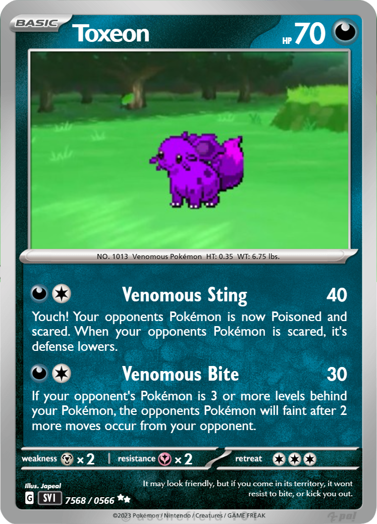 Toxeon - Ziki | Pokécardmaker.net