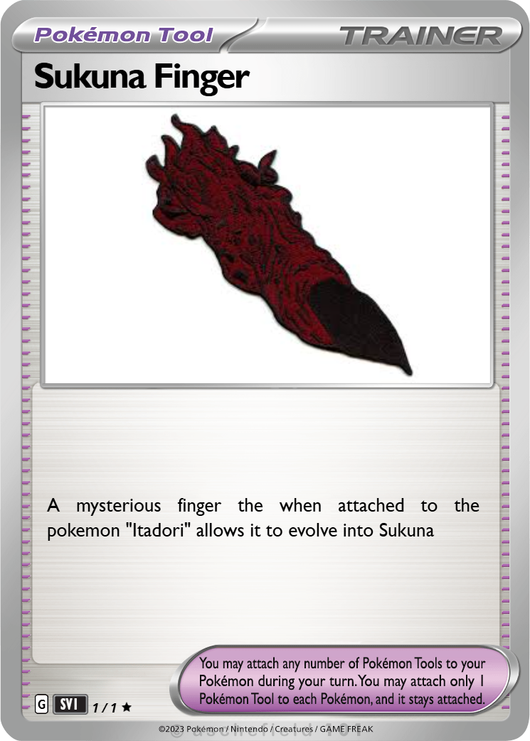 Sukuna Finger - ZonkGoBonk | Pokécardmaker.net