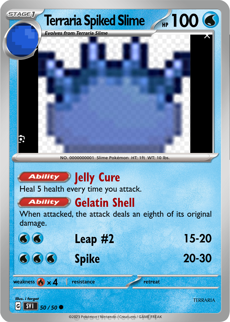 Terraria Spiked Slime - a__ | Pokécardmaker.net
