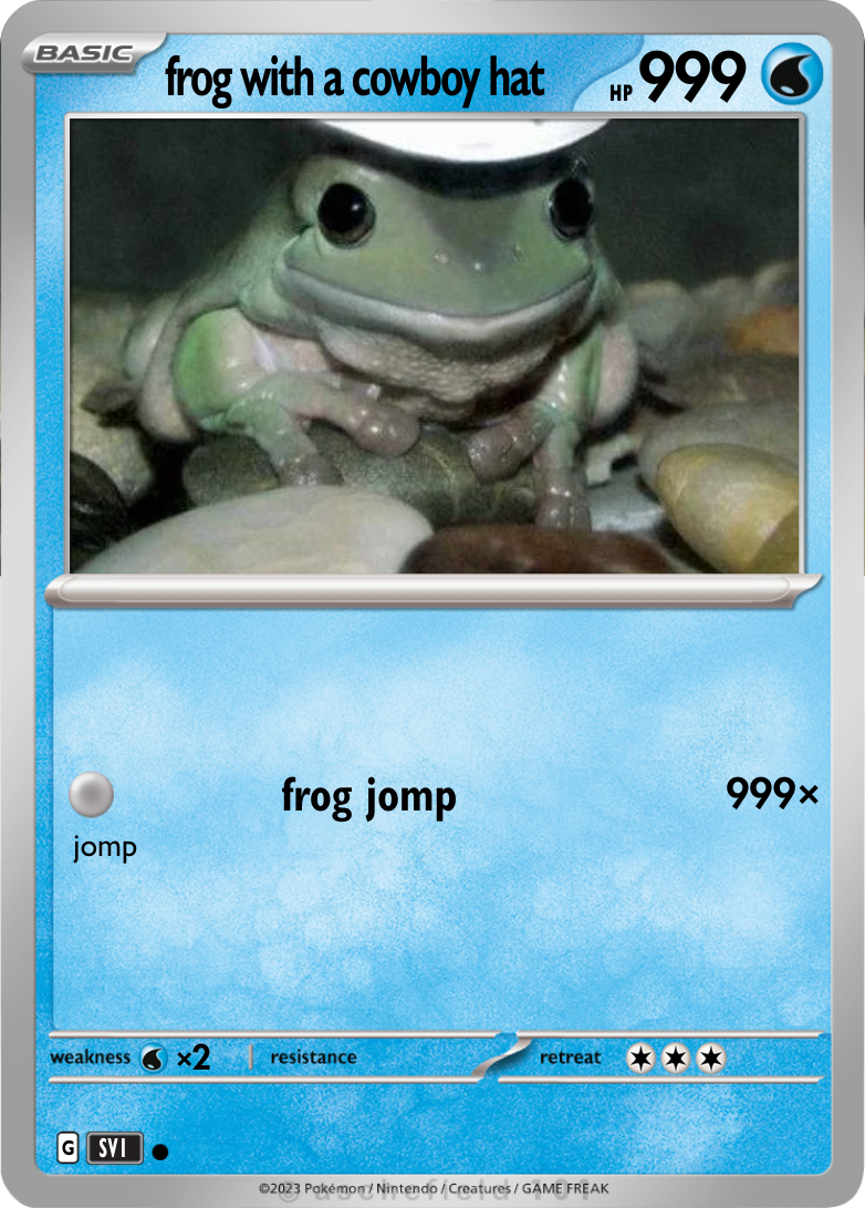 frog with a cowboy hat - aaaaam | Pokécardmaker.net