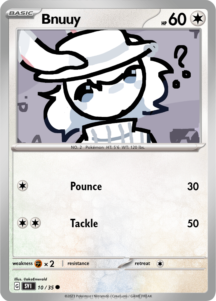 Bnuuy - akaemerald | Pokécardmaker.net