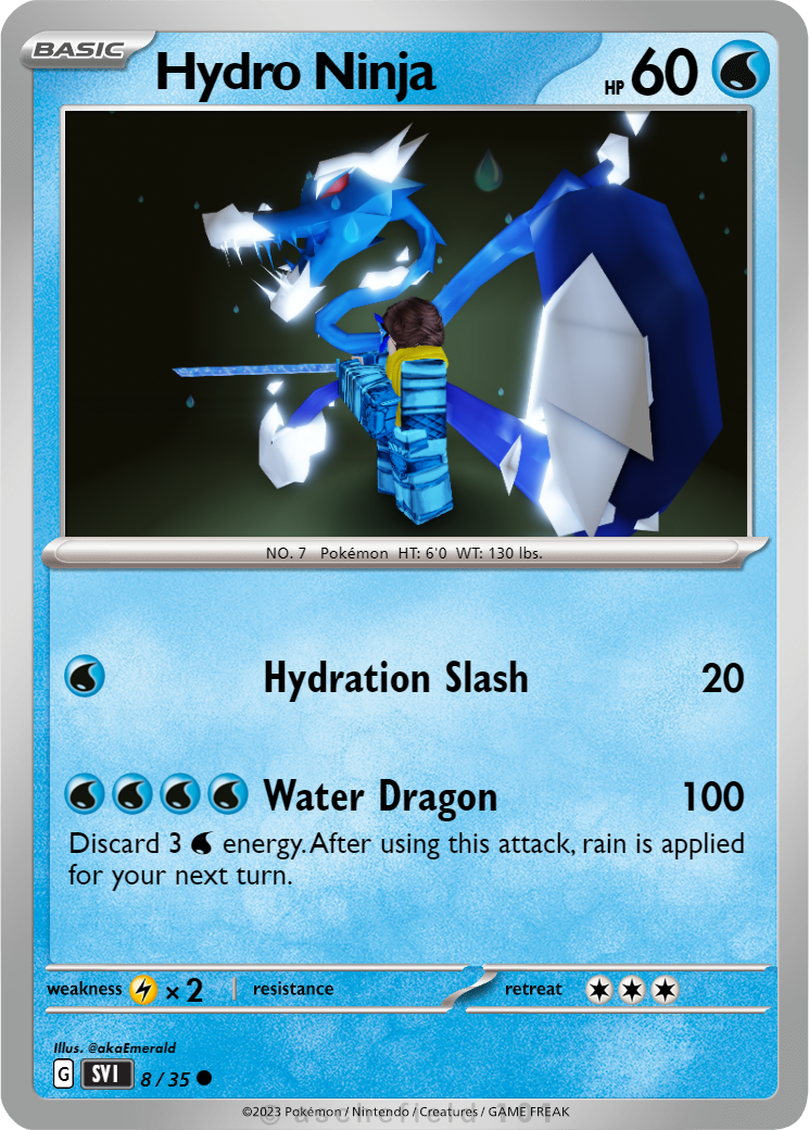 Hydro Ninja - akaemerald | Pokécardmaker.net