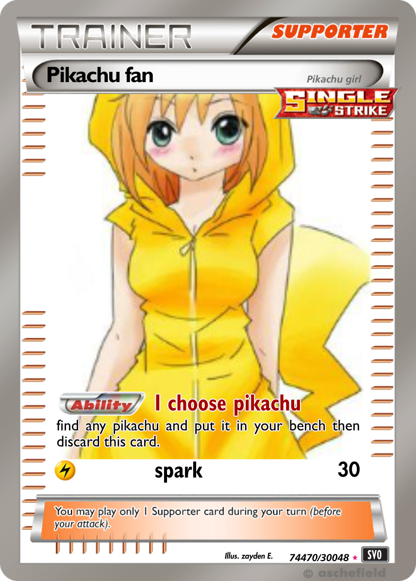 Pikachu fan - aqua9908yt | Pokécardmaker.net