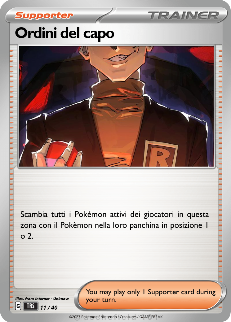Ordini del capo - arteo79 | Pokécardmaker.net