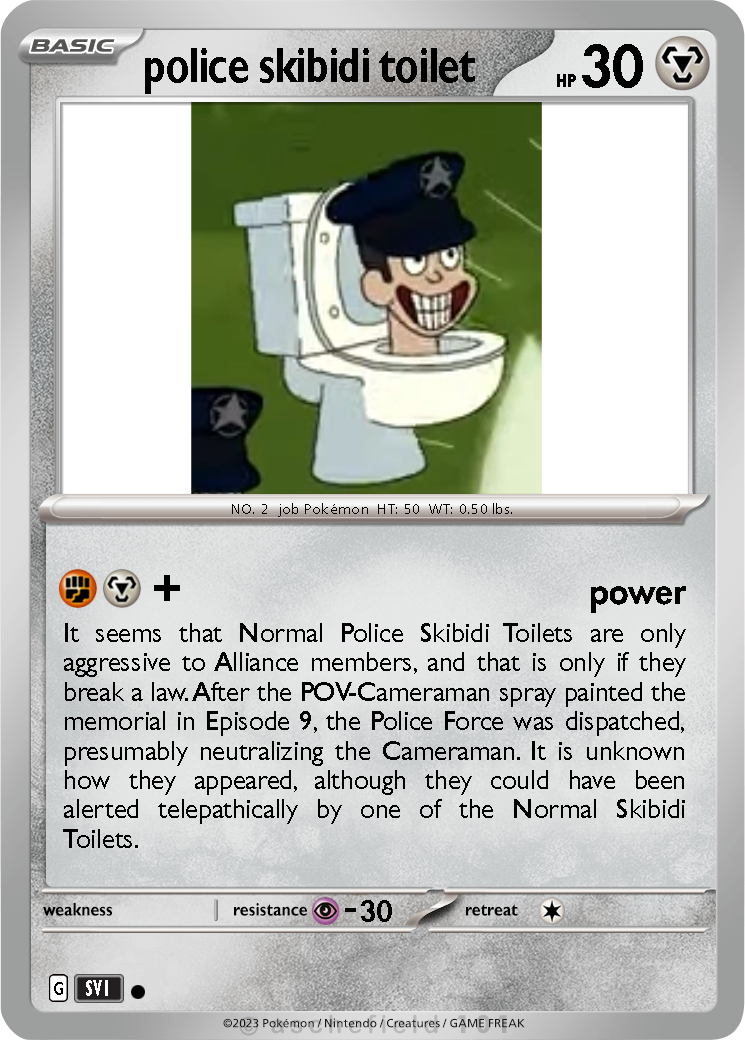 police skibidi toilet - ata123321 | Pokécardmaker.net