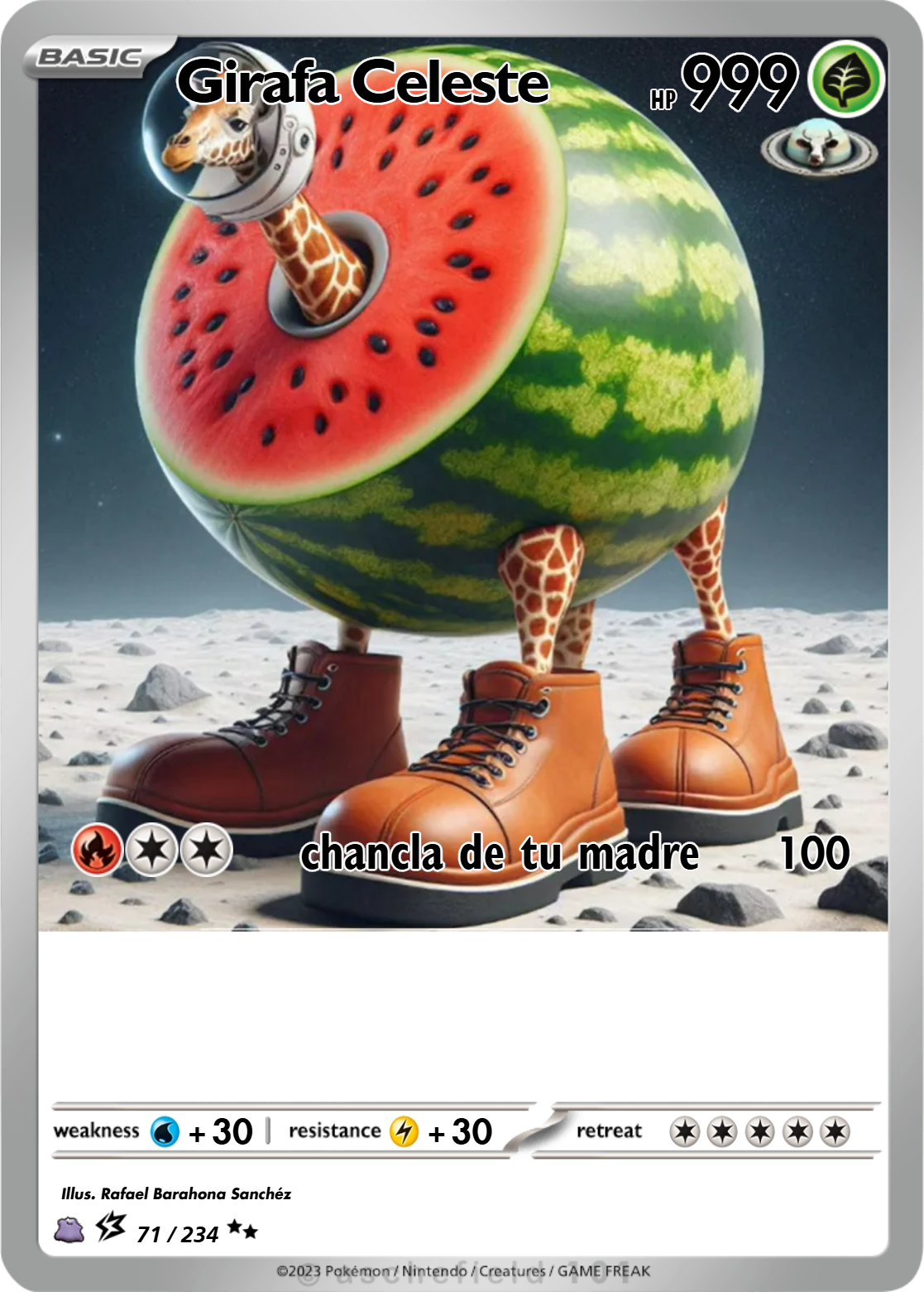 Girafa Celeste - barahona | Pokécardmaker.net