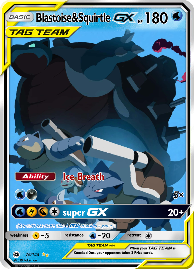 Blastoise&Squirtle - batflash101 | Pokécardmaker.net