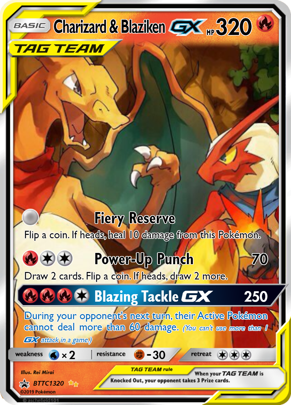 Charizard & Blaziken - bean_the_toilet_cat | Pokécardmaker.net