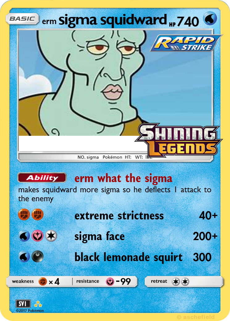 sigma squidward - blahblahblah444 | Pokécardmaker.net