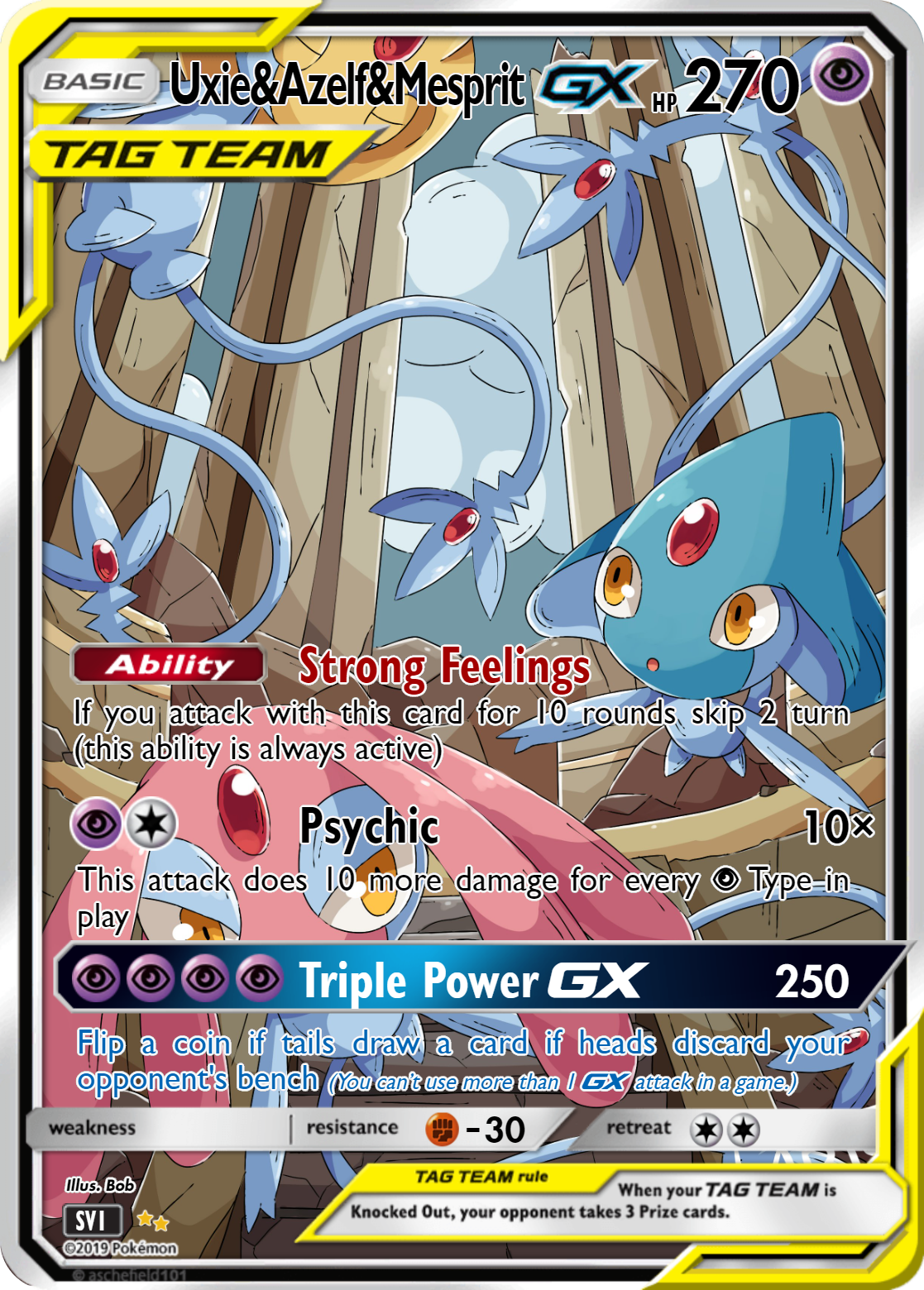 Uxie&Azelf&Mesprit - bobmakingpokecards | Pokécardmaker.net