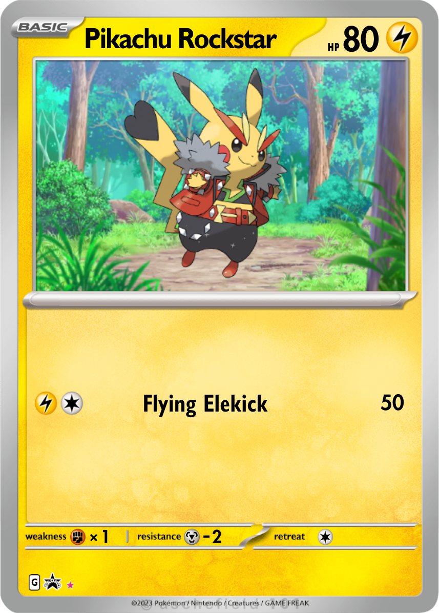 Pikachu Rockstar - bomberroses | Pokécardmaker.net