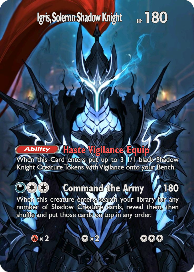 Igris, Solemn Shadow Knight - bowwo | Pokécardmaker.net