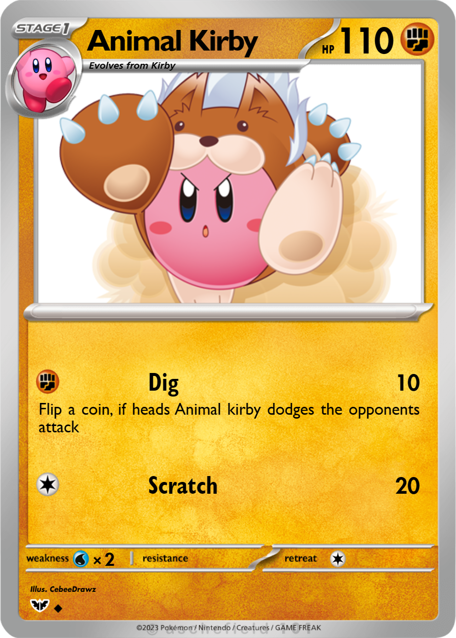Animal Kirby - cebeedrawz | Pokécardmaker.net