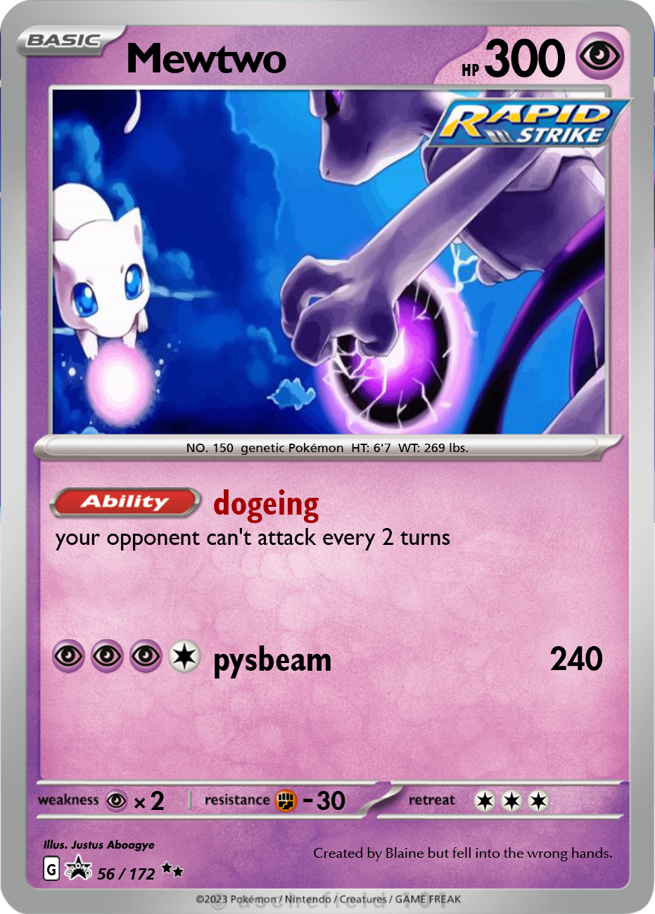Mewtwo - charz4rdvm4x0k | Pokécardmaker.net