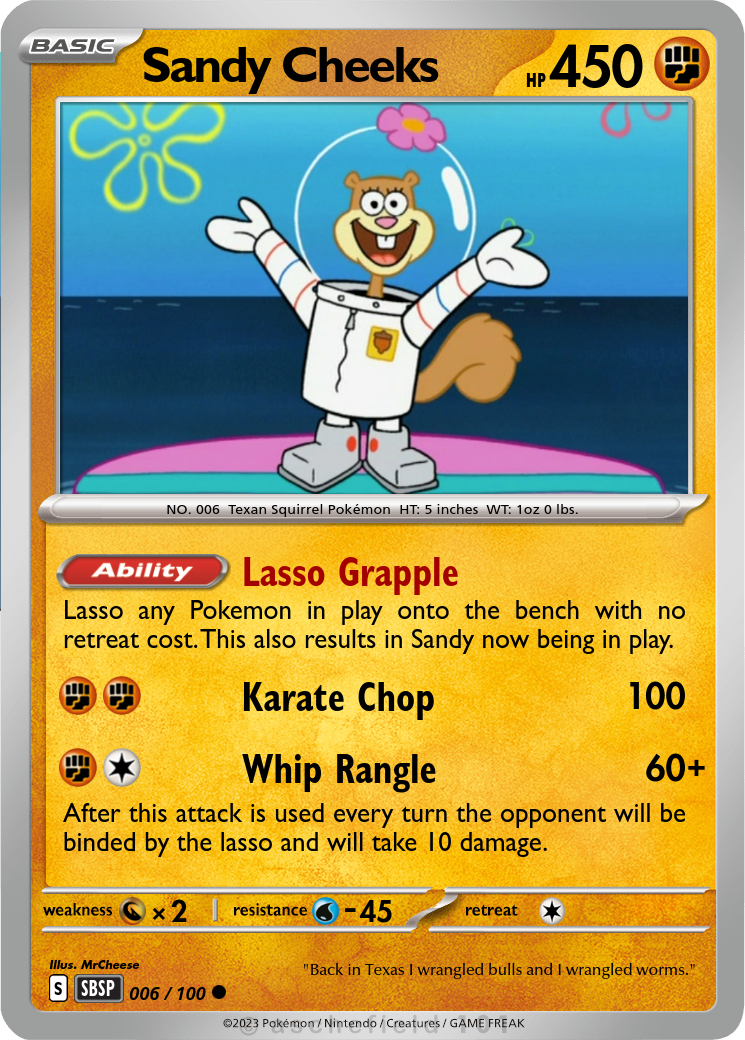 Sandy Cheeks - cheesemister | Pokécardmaker.net