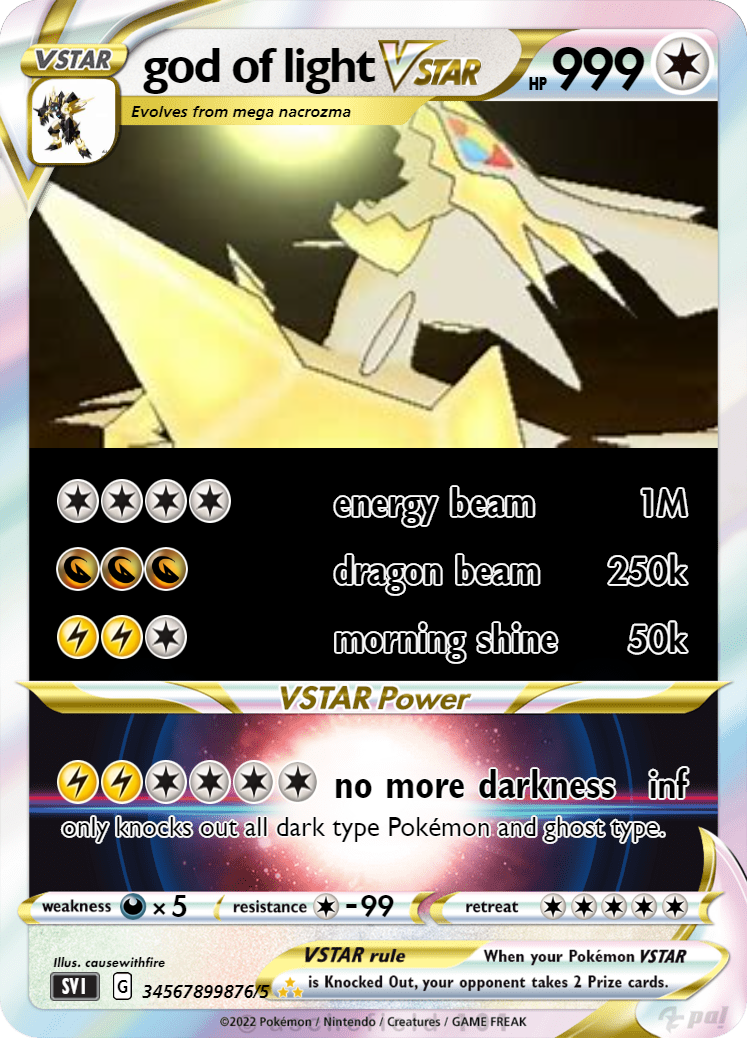 god of light - chouswithfire | Pokécardmaker.net