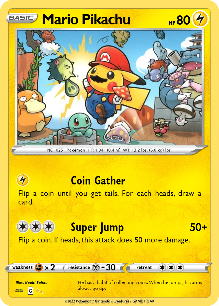 Mario Pikachu - cikenbai74 | Pokécardmaker.net