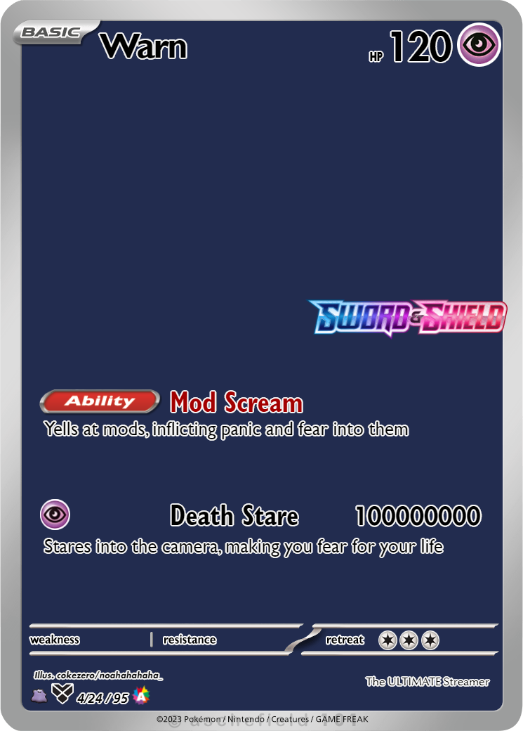 Warn - cokezeroOW | Pokécardmaker.net