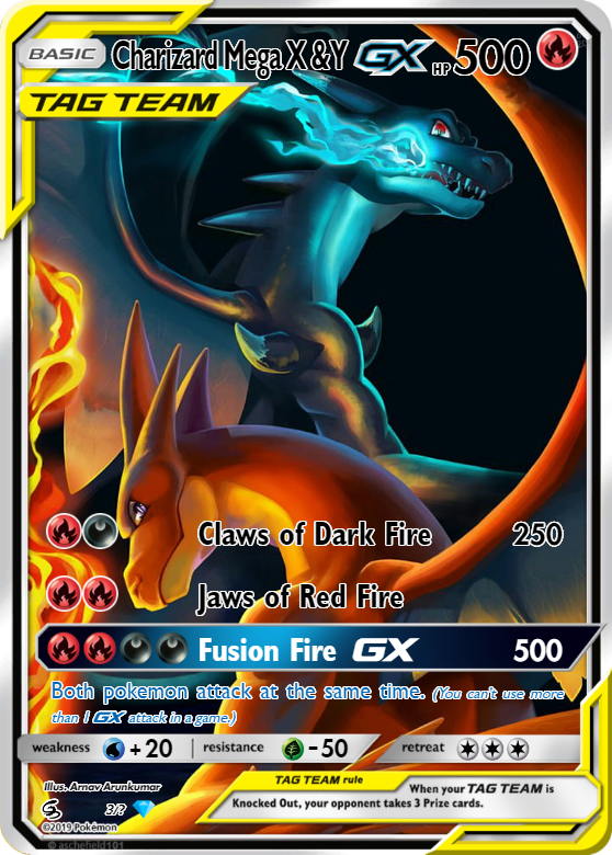 Charizard Mega X & Y - crypt | Pokécardmaker.net