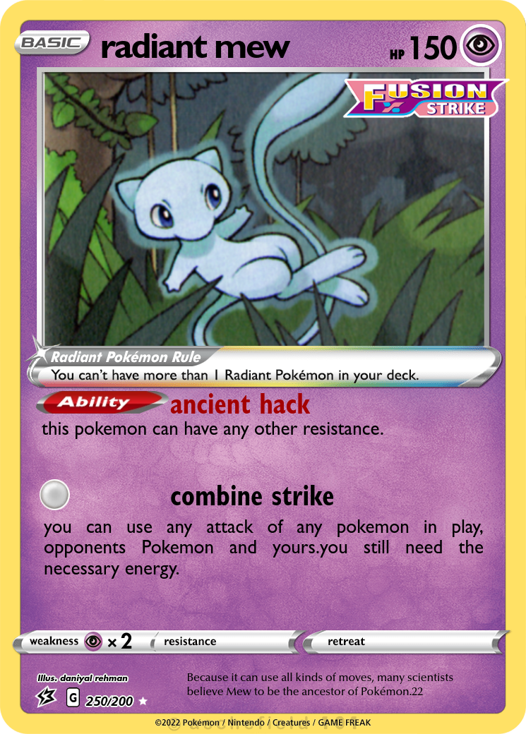 radiant mew - danpoo | Pokécardmaker.net