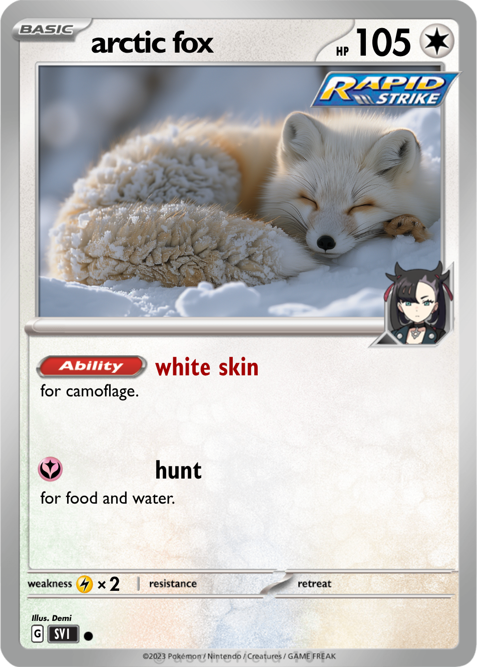 arctic fox - demisis | Pokécardmaker.net