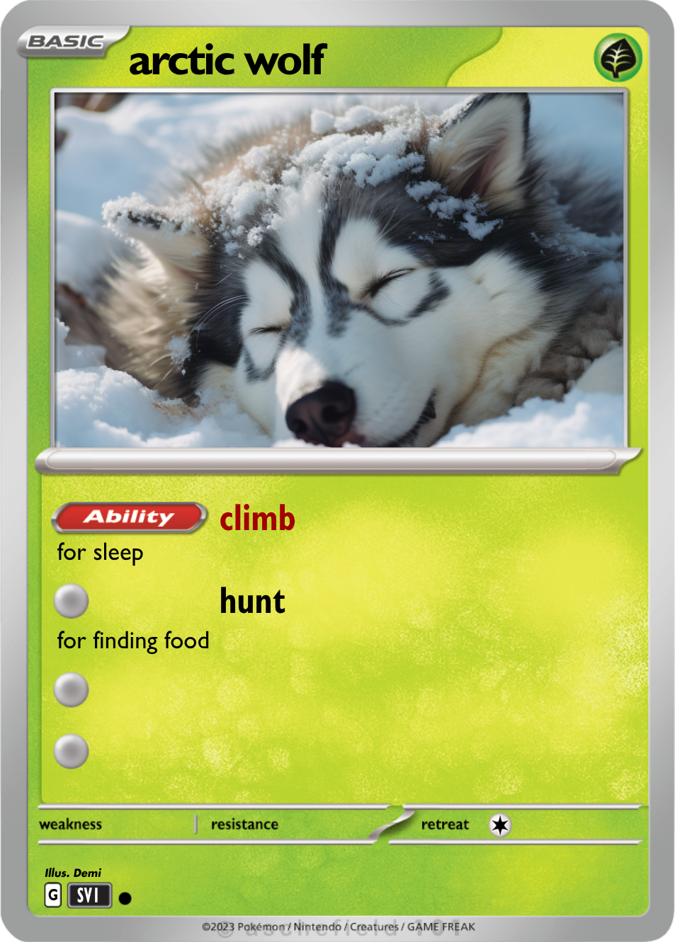 arctic wolf - demisis | Pokécardmaker.net