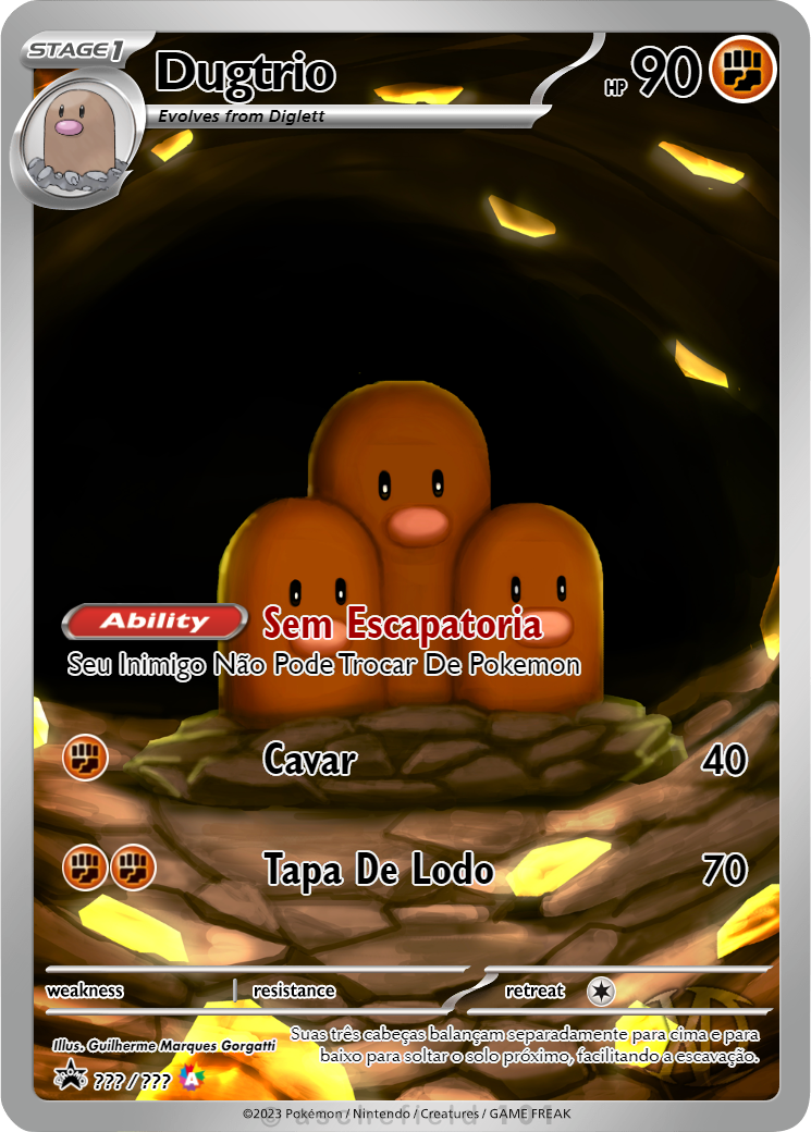 Dugtrio - dino3 | Pokécardmaker.net