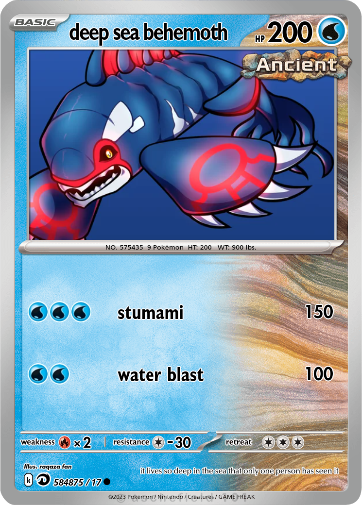 deep sea behemoth - dinosuar | Pokécardmaker.net