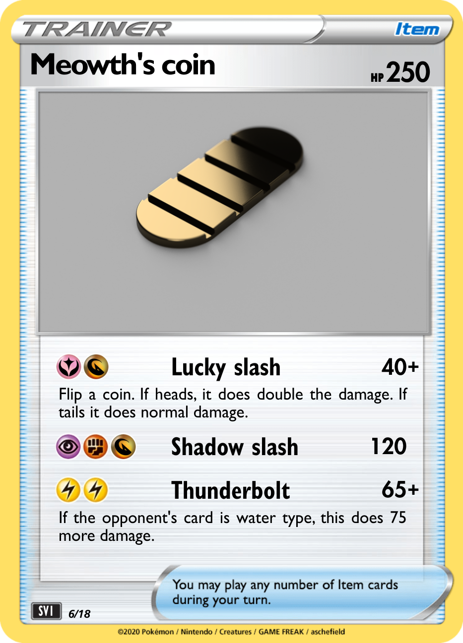 Meowth's coin - doggyeahh | Pokécardmaker.net