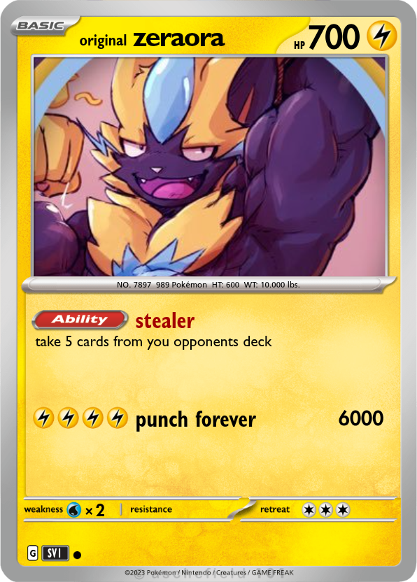 zeraora - domnic7 | Pokécardmaker.net