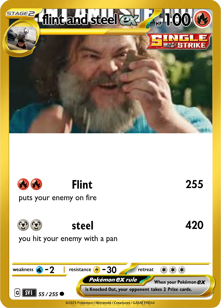 flint and steel - domsky130 | Pokécardmaker.net
