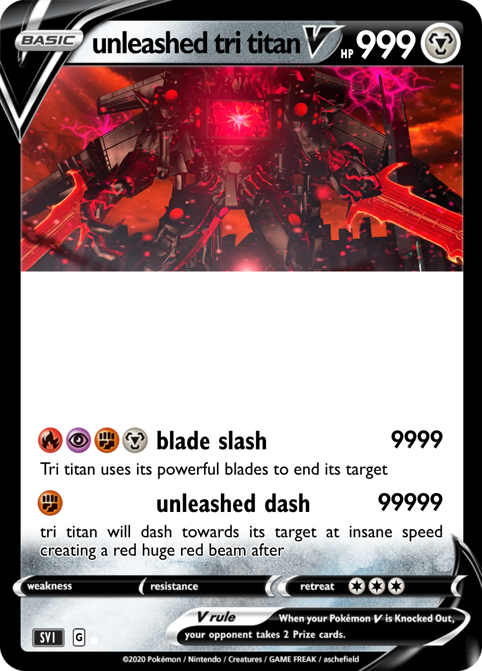 unleashed tri titan - donald_duck | Pokécardmaker.net