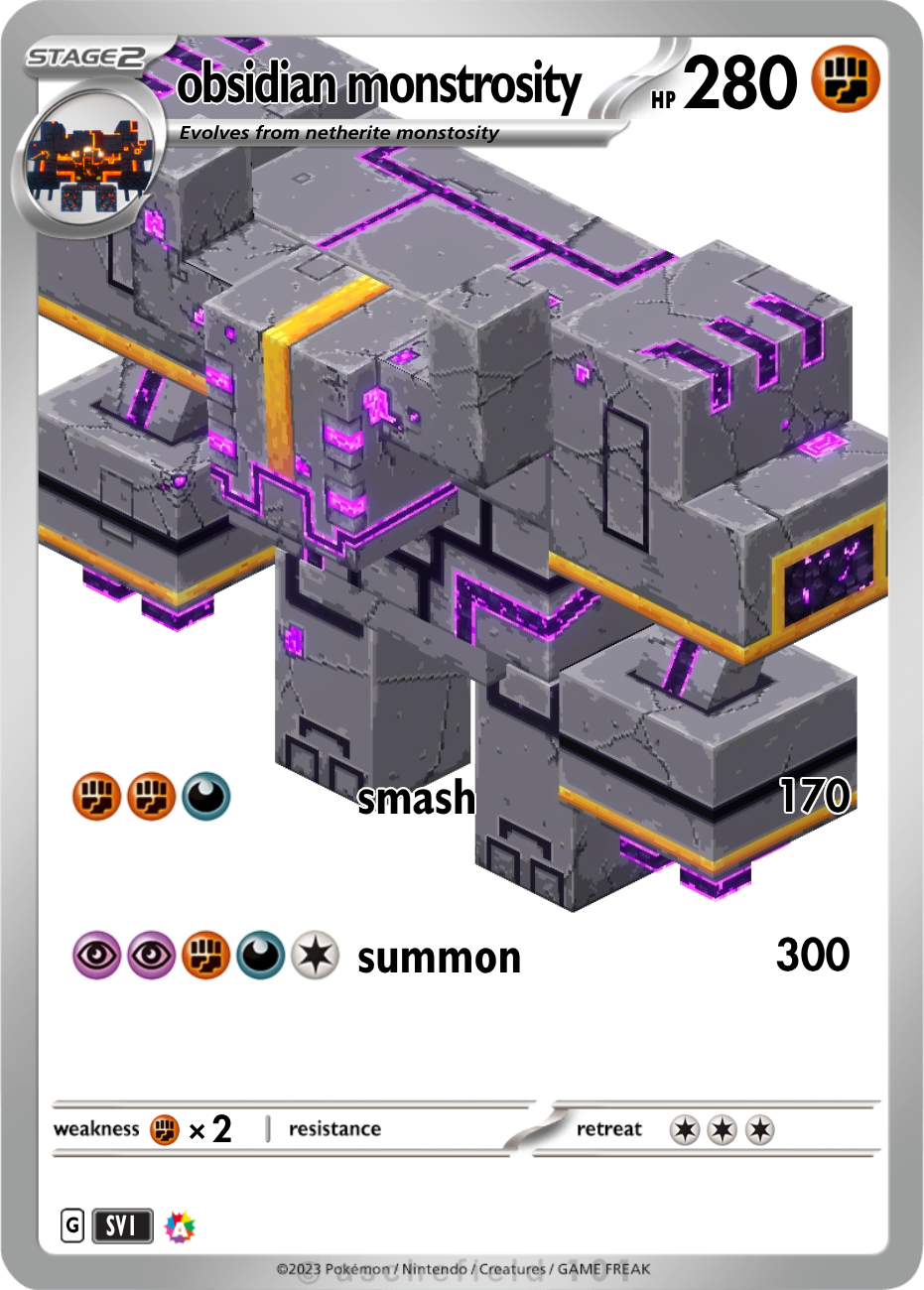 obsidian monstrosity - doubleBninja | Pokécardmaker.net