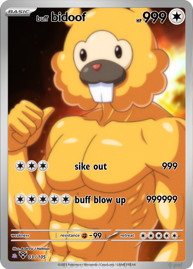 bidoof - dragondog3001 | Pokécardmaker.net