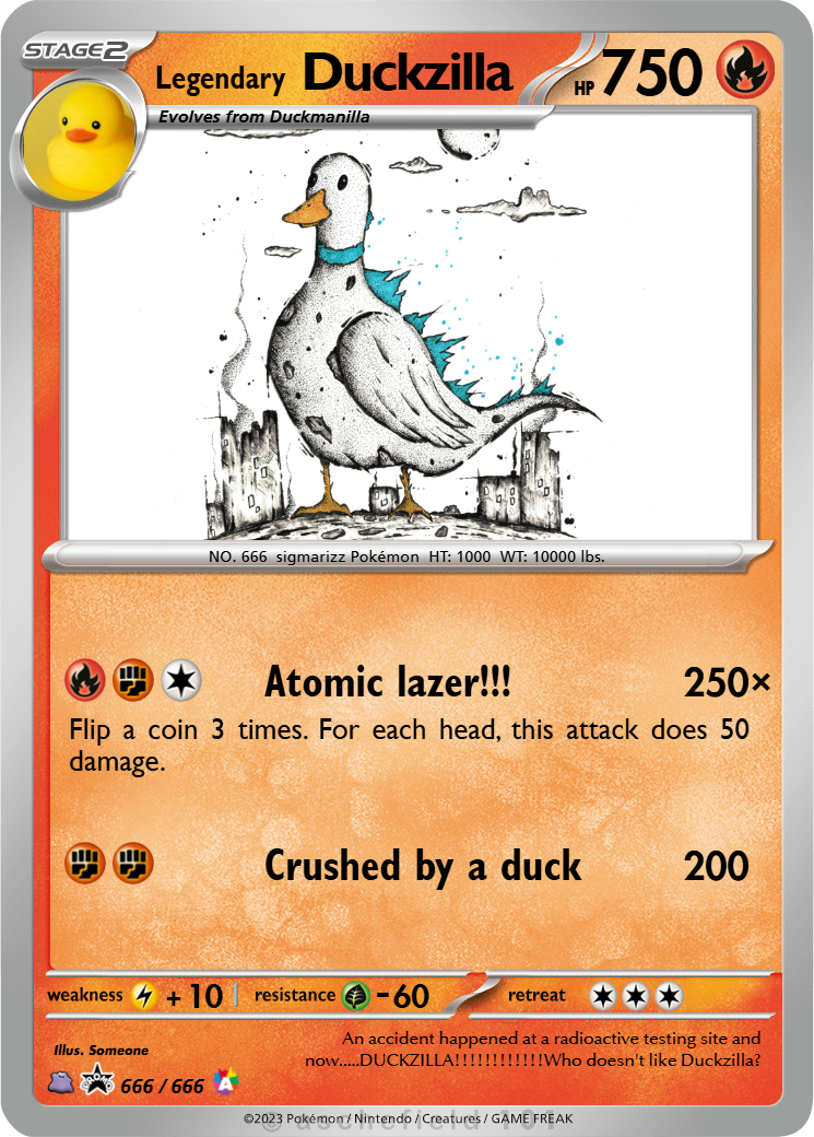 Duckzilla - duck145 | Pokécardmaker.net