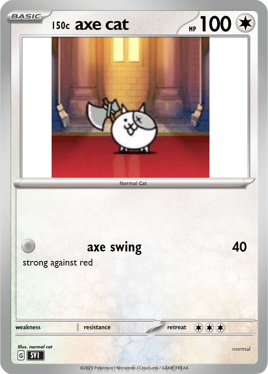axe cat - dupao82 | Pokécardmaker.net