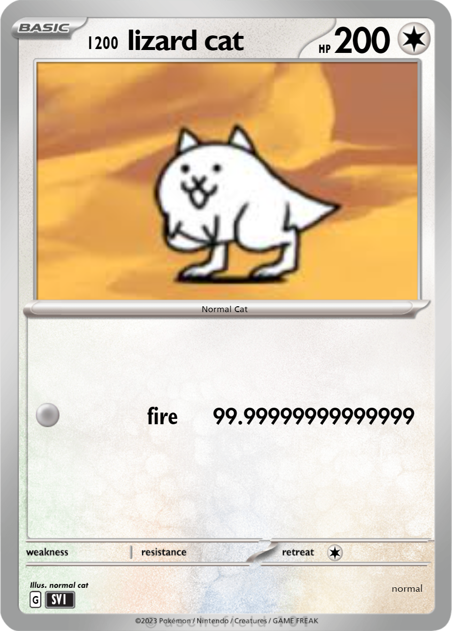 lizard cat - dupao82 | Pokécardmaker.net