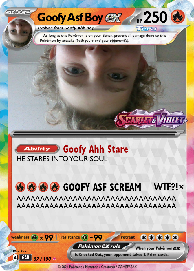 Goofy Asf Boy - dzero65 | Pokécardmaker.net