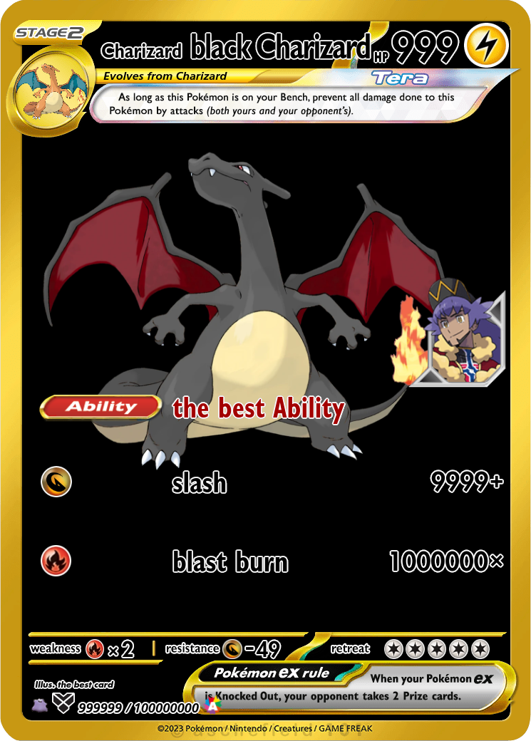 black Charizard - eddddddddddddddddy | Pokécardmaker.net