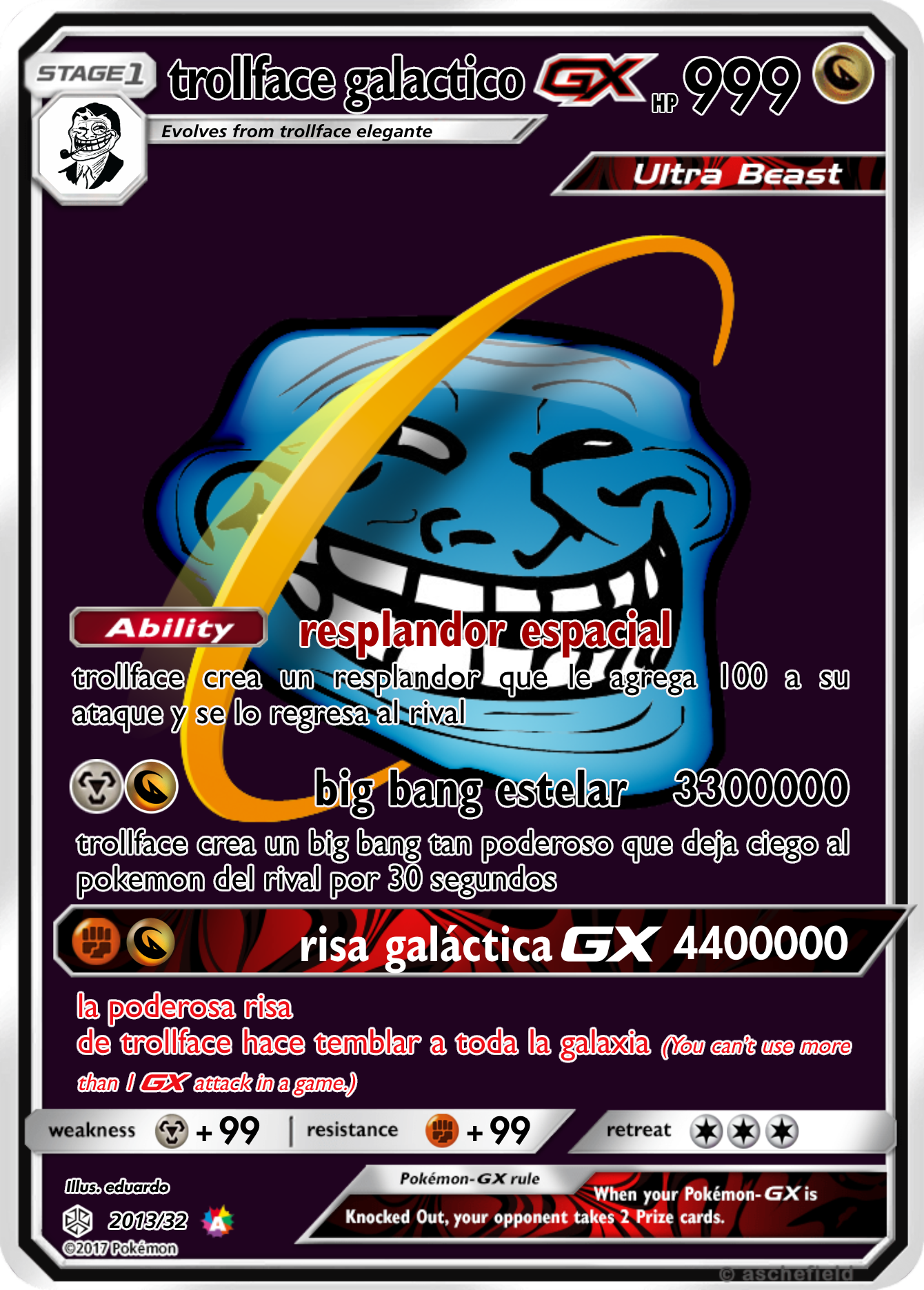 trollface galactico - elamigos777 | Pokécardmaker.net