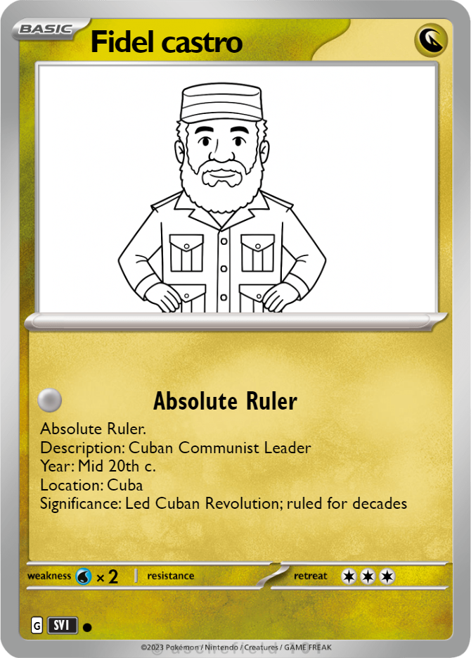 Fidel castro - eunfhkerkjd | Pokécardmaker.net