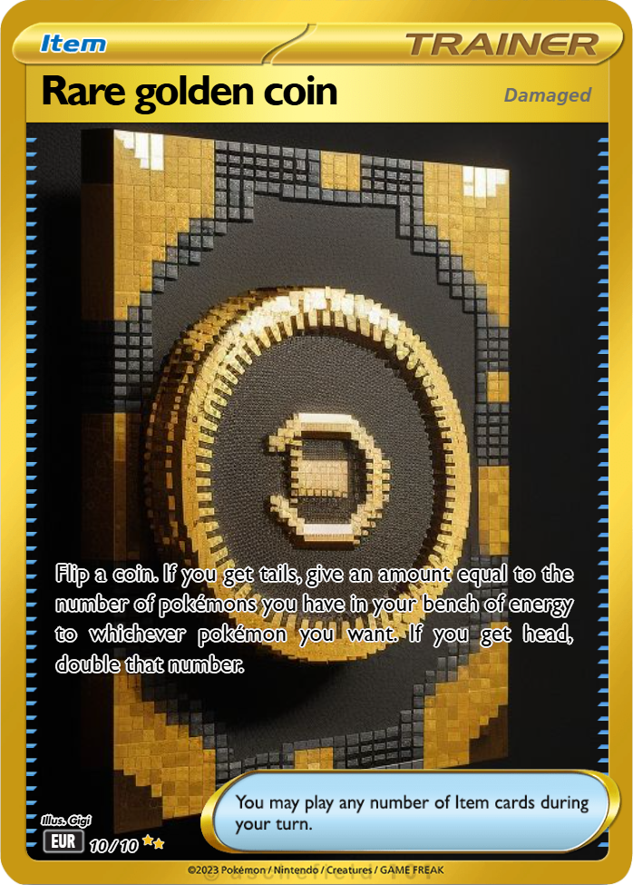 Rare golden coin - ggut | Pokécardmaker.net