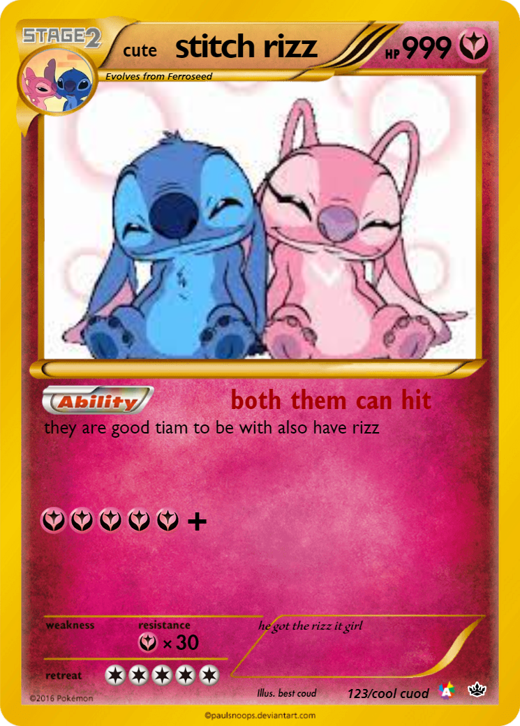 stitch rizz - goku | Pokécardmaker.net