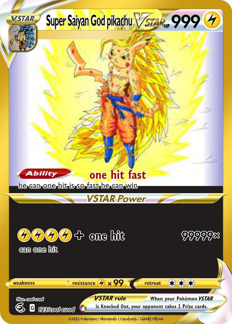 Super Saiyan God pikachu - goku | Pokécardmaker.net