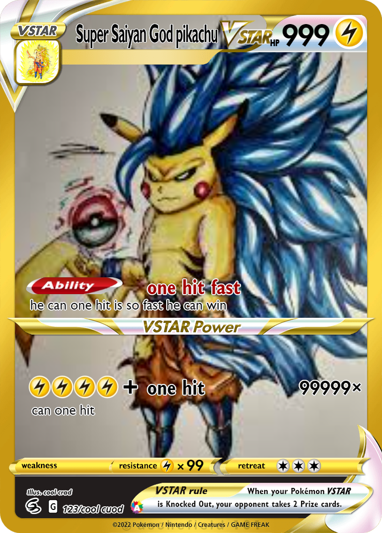 Super Saiyan God pikachu - goku | Pokécardmaker.net